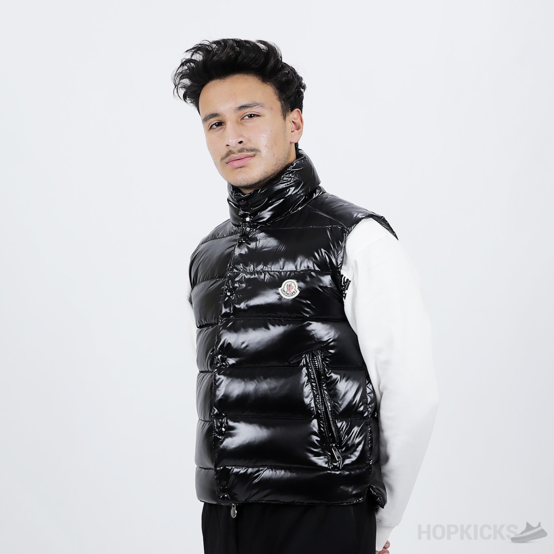 Moncler Tibb logo patch padded gilet High end Batch